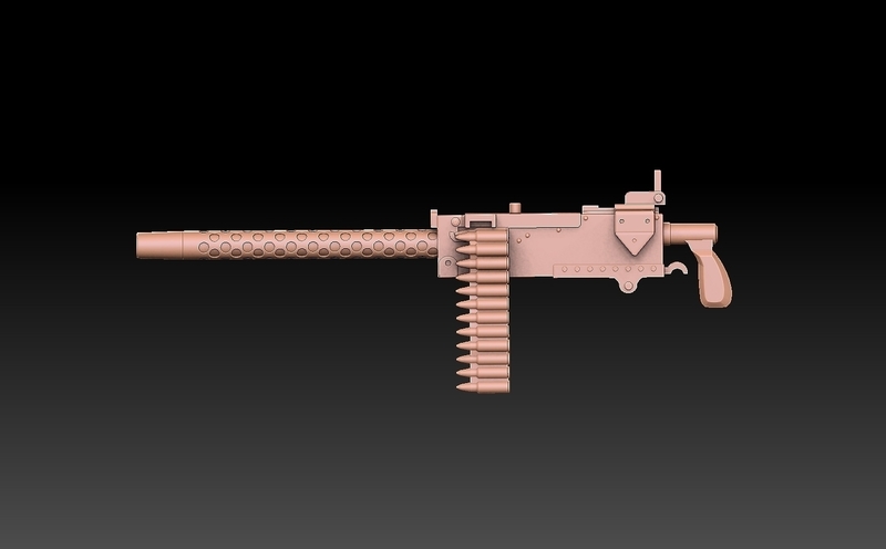 M1919 Browning 30 cal Machine Gun - Pinshape
