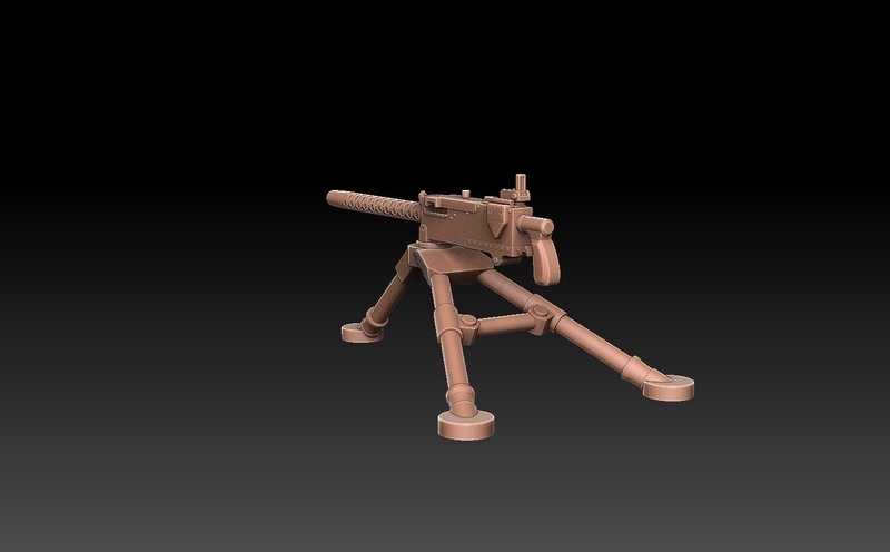 M1919 Browning 30 cal Machine Gun - Pinshape