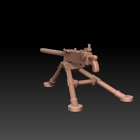 M1919 Browning 30 cal Machine Gun - Pinshape