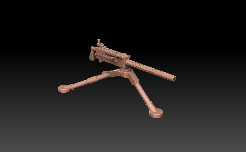 M1919 Browning 30 cal Machine Gun - Pinshape