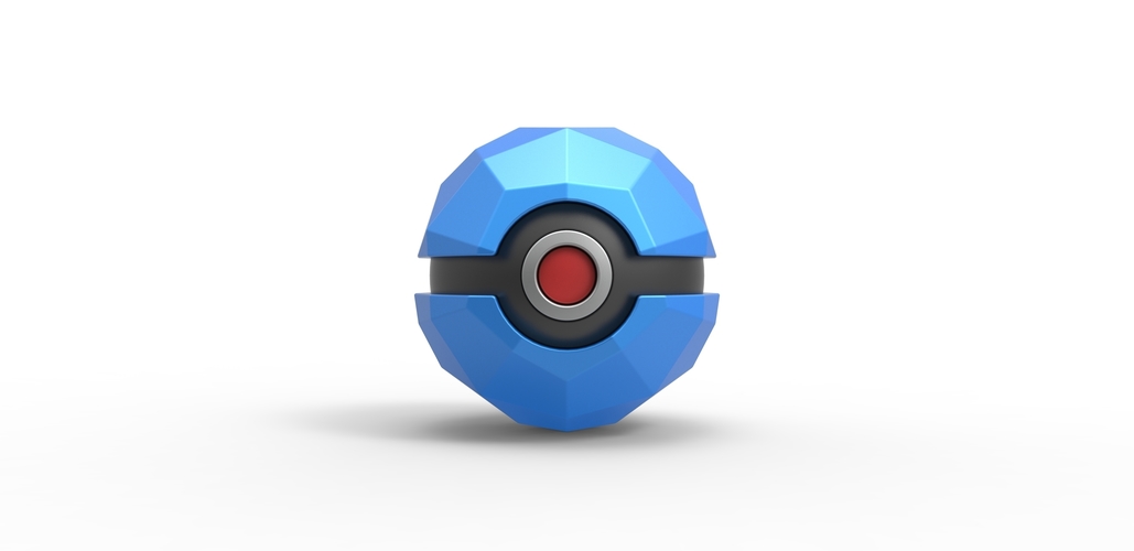 3D Printed Pokeball Polygonal shape by CosplayItemsRock | Pinshape