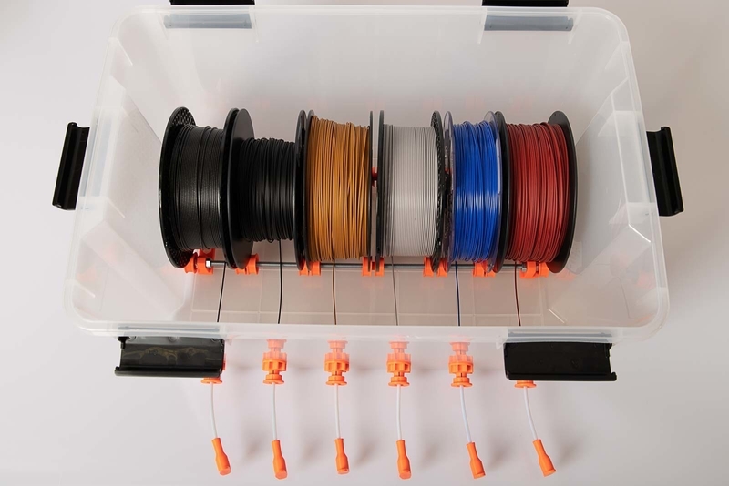 Filament dry box with fast filament change up to 6 spools - Pinshape