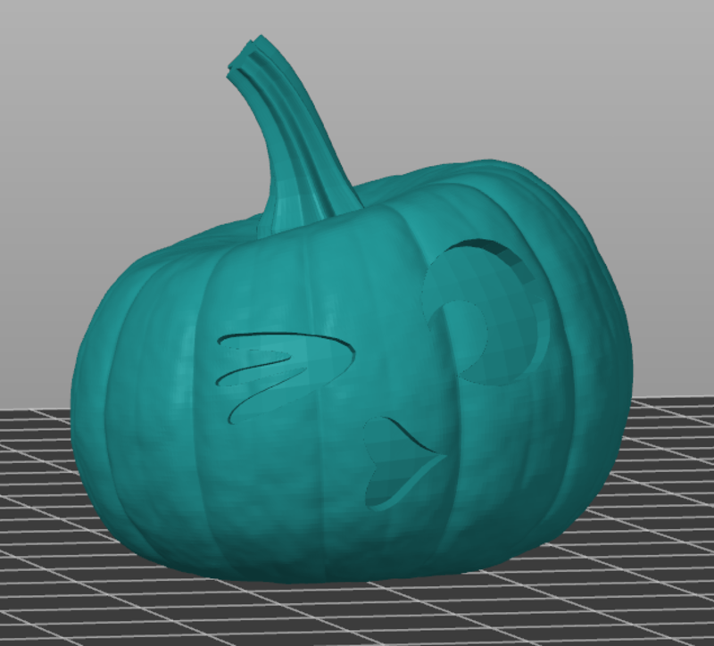 Jack-O-Lantern - Attitude (Solid and Hollow Versions) - Pinshape