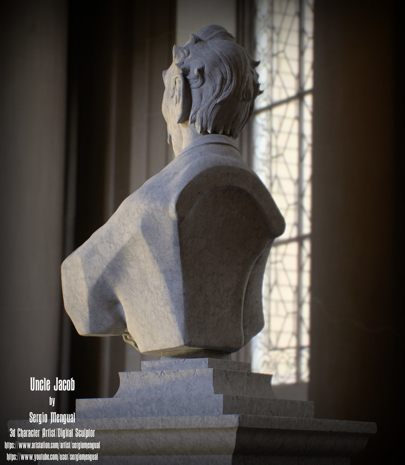 Haunted Mansion Uncle Jacob 3D Printable Bust DELUXE VERSION - Pinshape