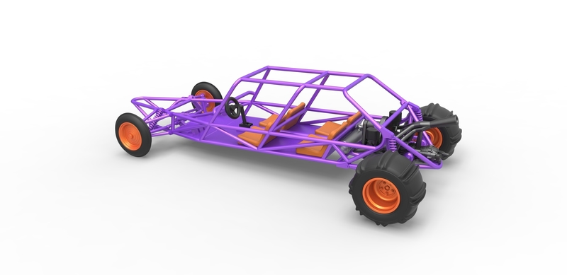 Diecast old school Sand Rail buggy Version 3 Scale 1:25 - Pinshape