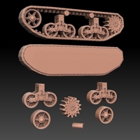 American WW2 Tank Tracks And Components - Pinshape
