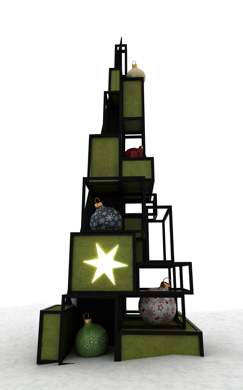 Wireframe Christmas Tree - Pinshape