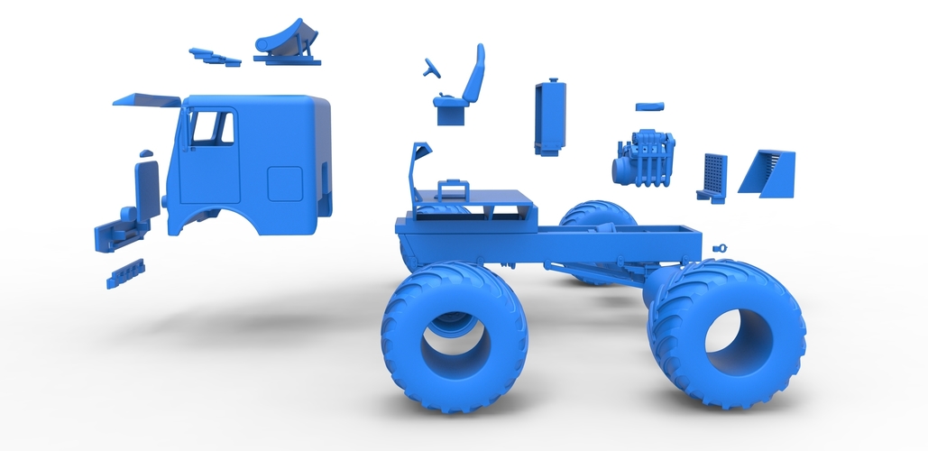 3D Printed Diecast Destroyer 1 monster truck of Mike Welch Scale 1:25 ...