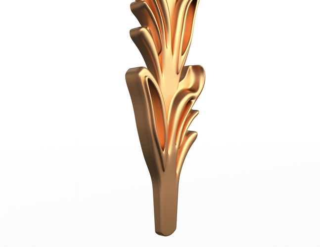 3D Printed 3D Leave Carving Plaster Molding Decoration 3 by xaqani ...