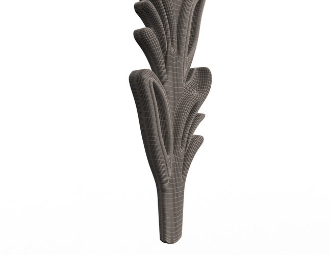 3D Printed 3D Leave Carving Plaster Molding Decoration 3 by xaqani ...