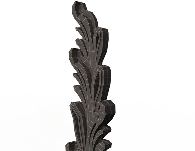 3D Printed 3D Leave Carving Plaster Molding Decoration 3 by xaqani ...