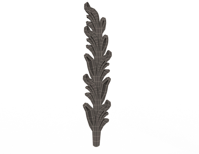 3D Printed 3D Leave Carving Plaster Molding Decoration 3 by xaqani ...