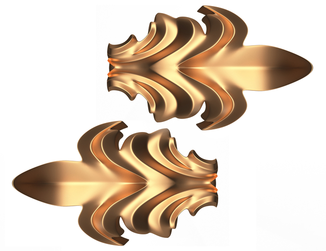 3D Printed Leave Ornament Plaster Molding Decoration CNC by xaqani ...