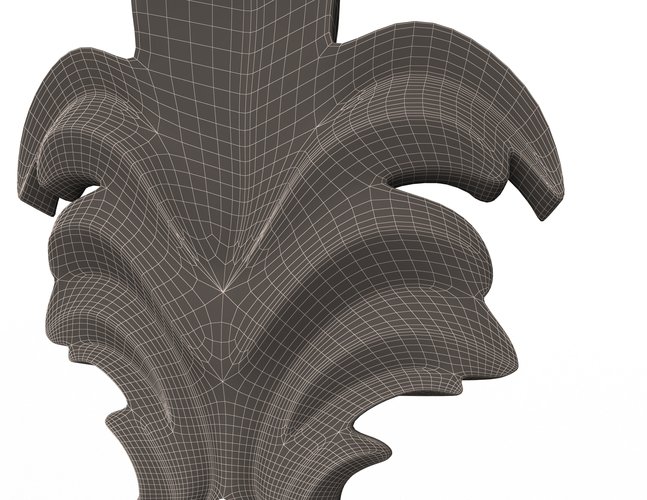 3D Printed Leave Ornament Plaster Molding Decoration CNC by xaqani ...