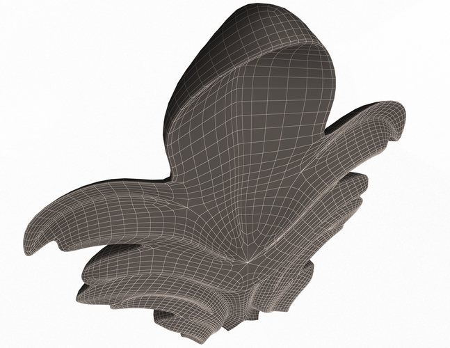 3D Printed Leave Ornament Plaster Molding Decoration CNC by xaqani ...