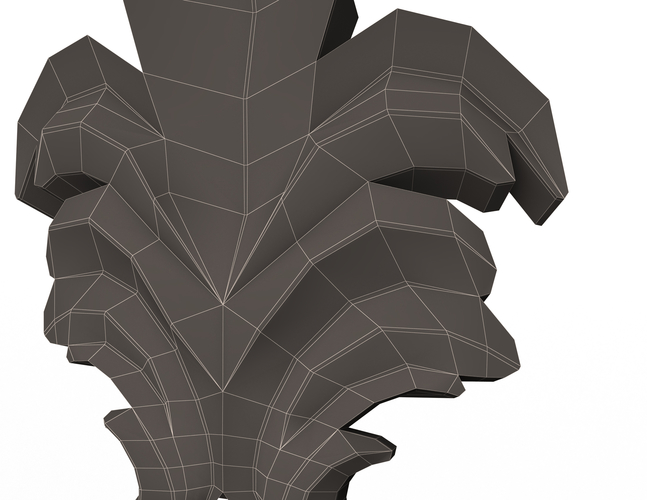 3D Printed Leave Ornament Plaster Molding Decoration CNC by xaqani ...