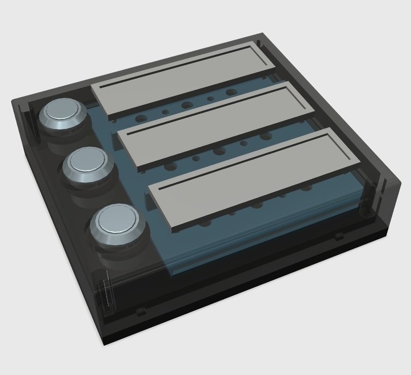 3 Button Door Bell External Housing - Pinshape