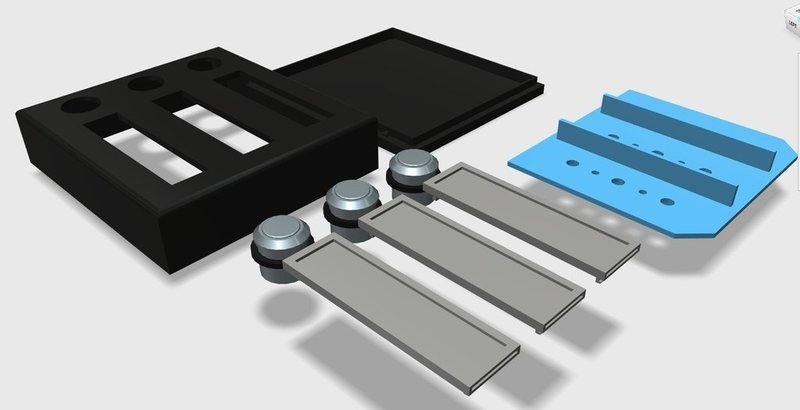 3 Button Door Bell External Housing - Pinshape