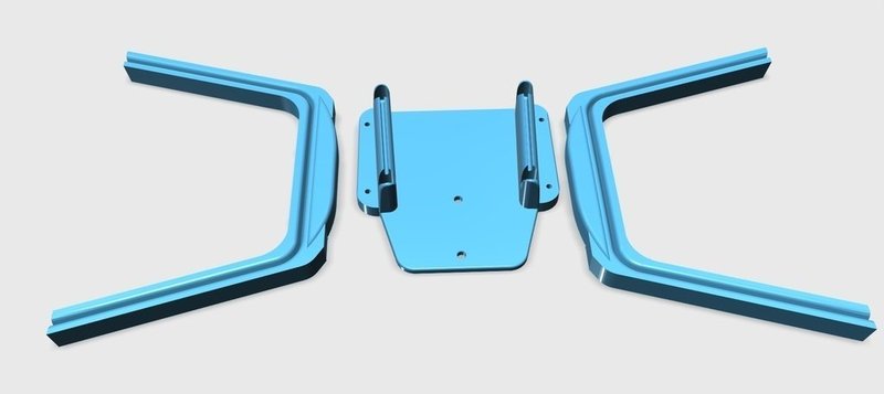 QRX350 Pro New Legs and Base Plate - Pinshape