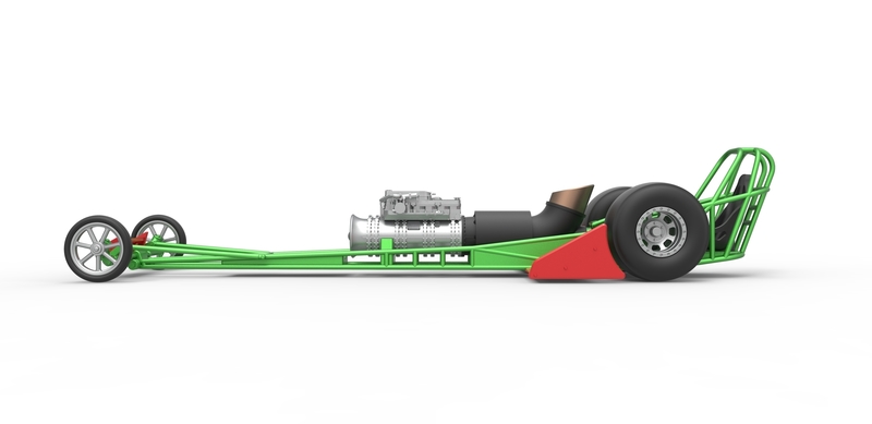 Front engine jet dragster Scale 1:25 - Pinshape