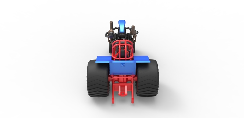 Mini Rod pulling tractor 6 Scale 1:25 - Pinshape