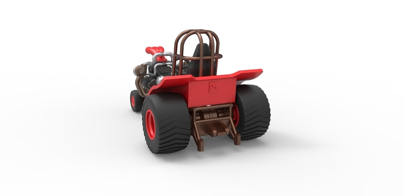 Mini Rod pulling tractor 7 Scale 1:25 - Pinshape