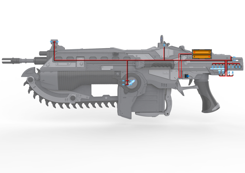 Lancer - Gears of War - Printable model - STL files - Pinshape