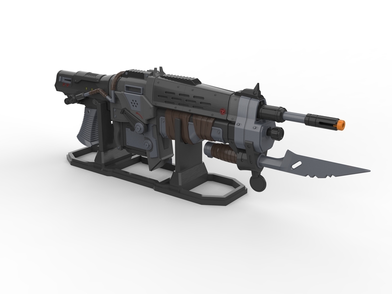 Retro Lancer - Gears of War - Printable 3d model - STL files - Pinshape
