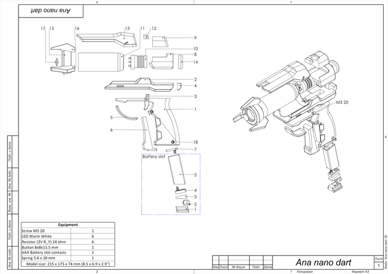 Ana Dart Gun - Overwatch - Printable model - Pinshape
