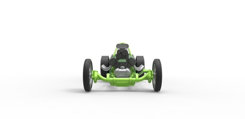 Diecast Front engine old school dragster with V8 Scale 1:25 - Pinshape