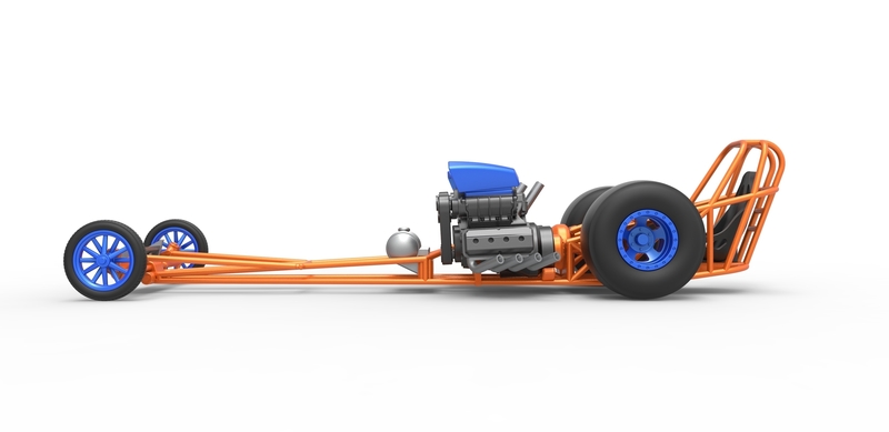 Front engine dragster with 2 V8 Version 2 Scale 1:25 - Pinshape