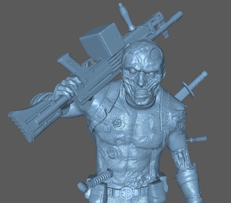 Injured Deadpool figure - 150mm STL - Pinshape