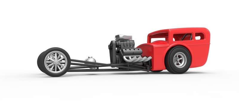 Front engine old school dragster with shell Scale 1:25 - Pinshape