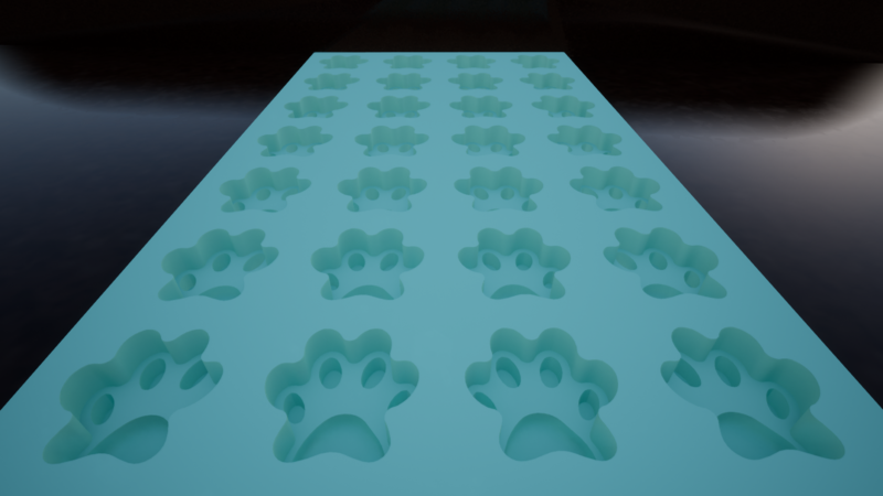 Paw shaped ice form - Pinshape