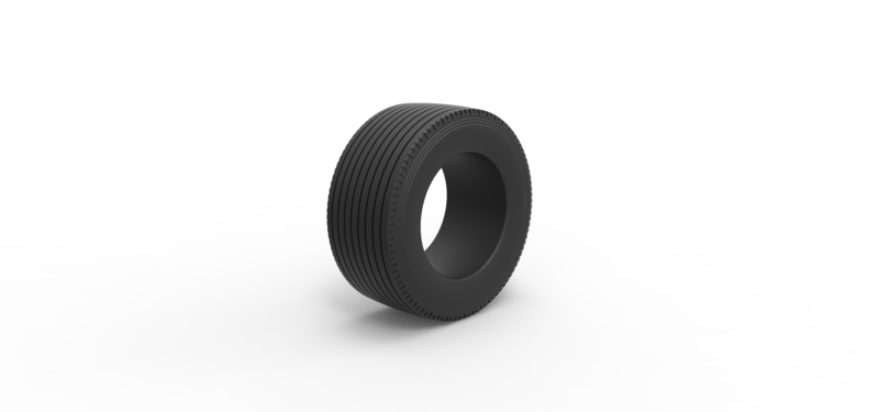 Super single semi tire 2 Scale 1:25 - Pinshape