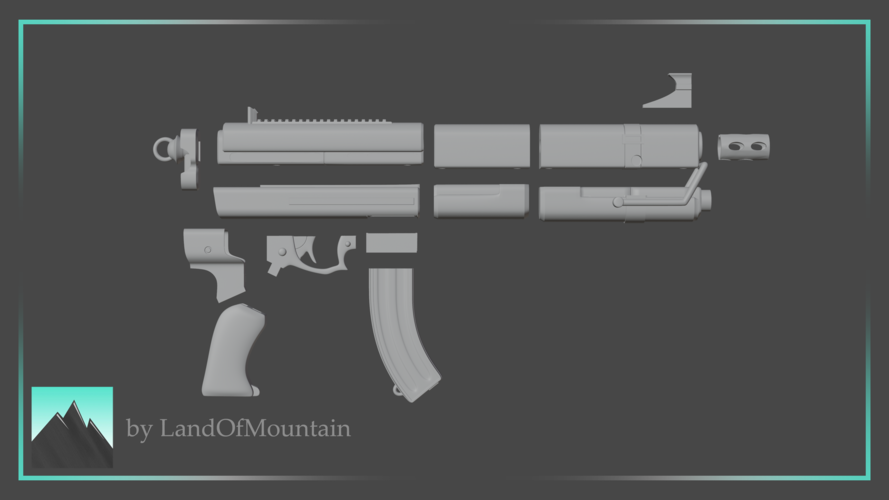 3D Printed Final Fantasy VII - Shinra Infantryman - Rifle by ...