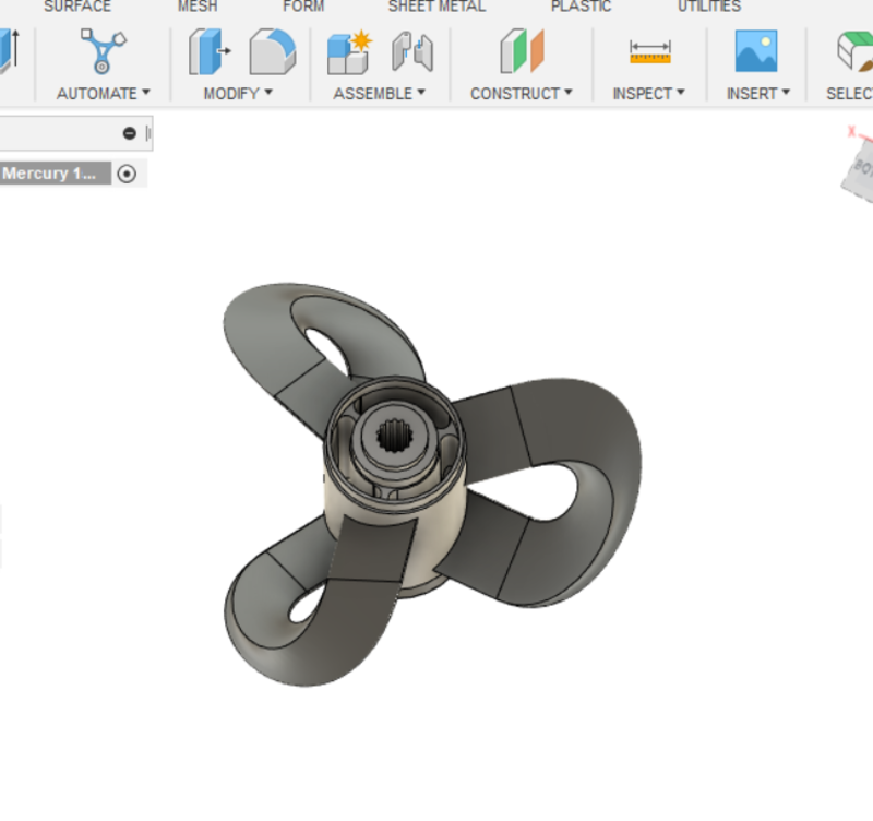 TOROIDAL PROPELLER FOR MERCURY, YAMAHA, ETC... 9.9-20HP - Pinshape