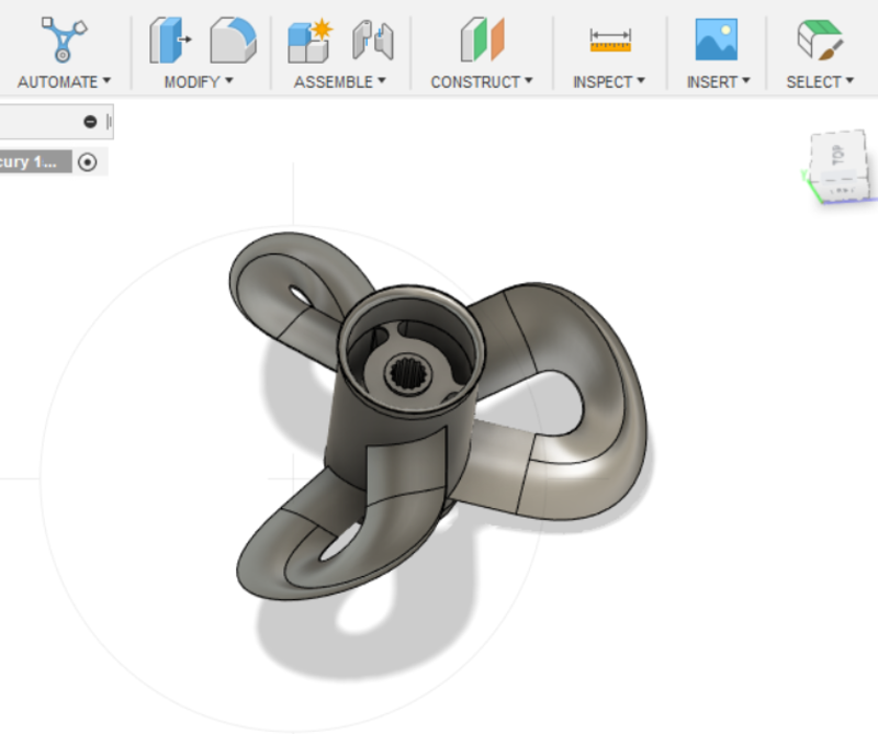 TOROIDAL PROPELLER FOR MERCURY, YAMAHA, ETC... 9.9-20HP - Pinshape