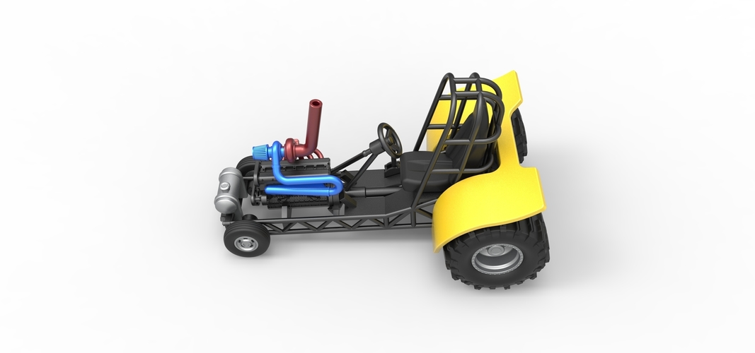 3D Printed Mini Rod pulling tractor 8 Scale 1:25 by CosplayItemsRock ...