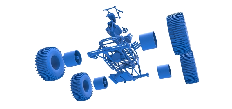 Rock bouncer on low-pressure wheels Scale 1:25 - Pinshape