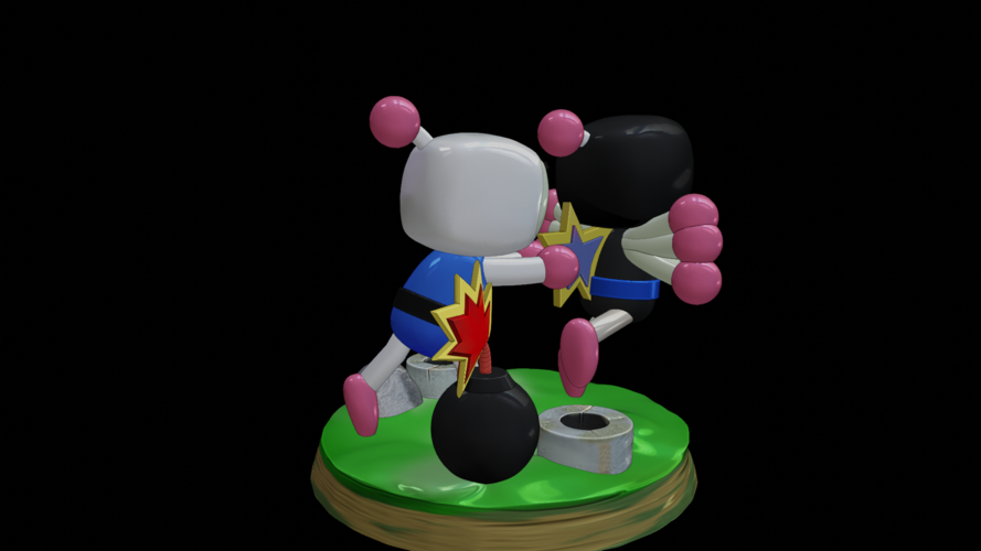 3D Printed Bomberman Diorama by le.oshiro | Pinshape