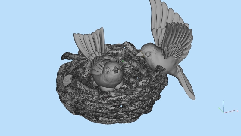nest bird - Pinshape