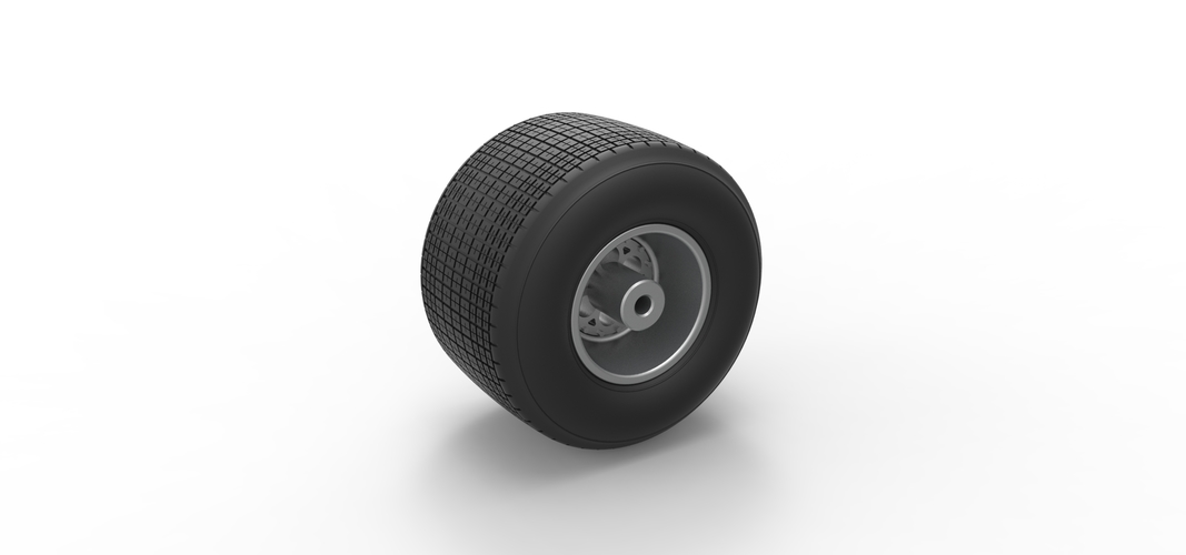 3D Printed Rear wheel from Sprint car Version 2 Scale 1:25 by ...
