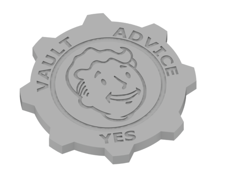Fallout coin - Pinshape