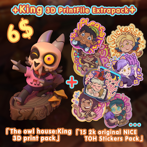 3D Printed the owl house king dancing tohfanart toh by starbourgo ...