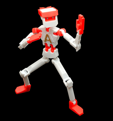 3D Printed EASY TO PRINT - ACTION FIGURE (FULLY ARTICULATED PLA) by ...