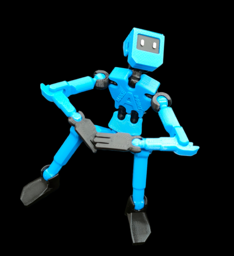 3D Printed EASY TO PRINT - ACTION FIGURE (FULLY ARTICULATED PLA) by ...