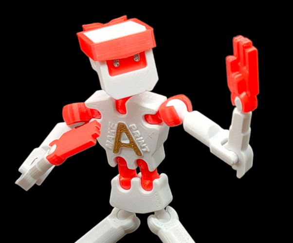 3D Printed EASY TO PRINT - ACTION FIGURE (FULLY ARTICULATED PLA) by ...