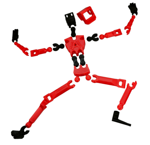 3D Printed EASY TO PRINT - ACTION FIGURE (FULLY ARTICULATED PLA) by ...