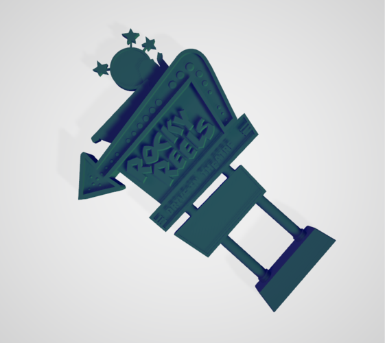3D Printed Rocky Reels Sign by Mirko D | Pinshape
